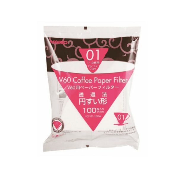 Hario V60 Paper Filter 01 Dripper 100 Sheets - Buy From Iron & Fire